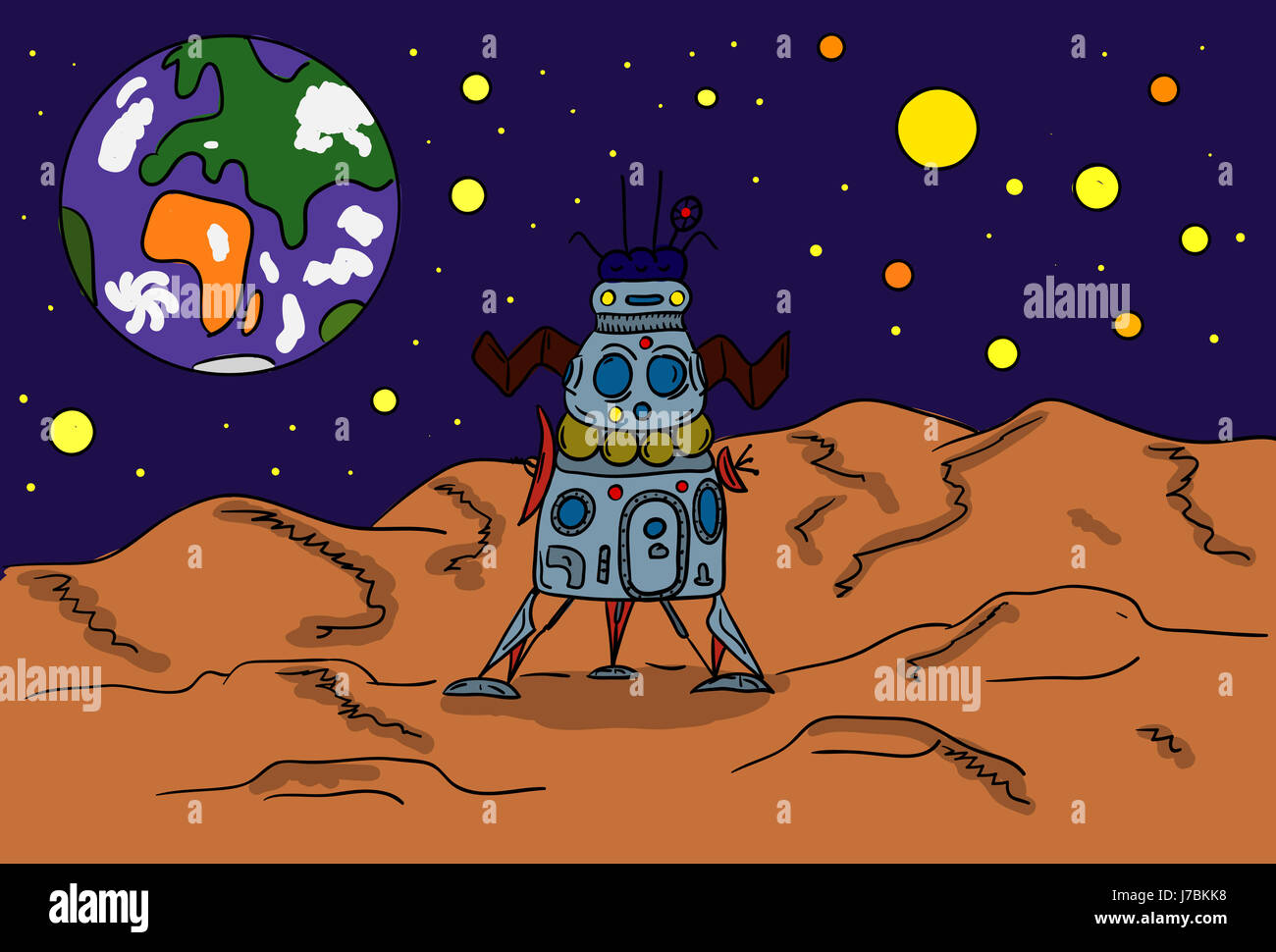 illustration draw cartoon blue art colour space universe cosmos science ...