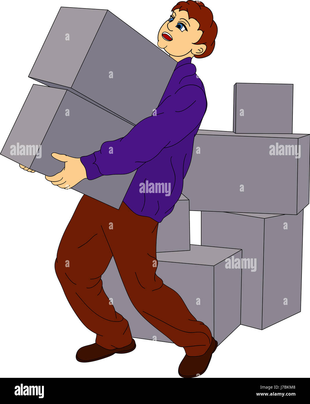 Isolated illustration cartoon draw humans hi-res stock photography and ...