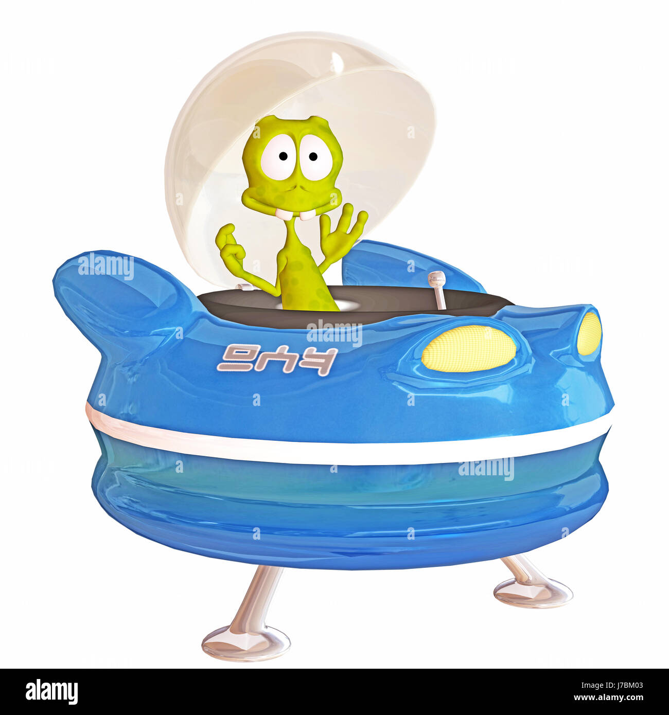 alien in spaceship Stock Photo - Alamy