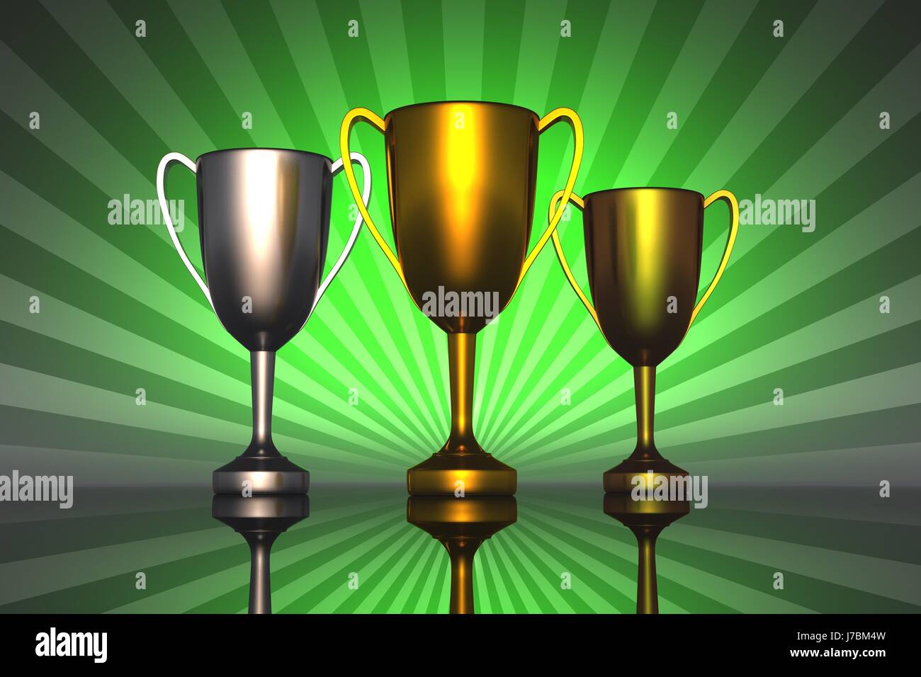 the three cups - gold silver bronze 03 Stock Photo - Alamy