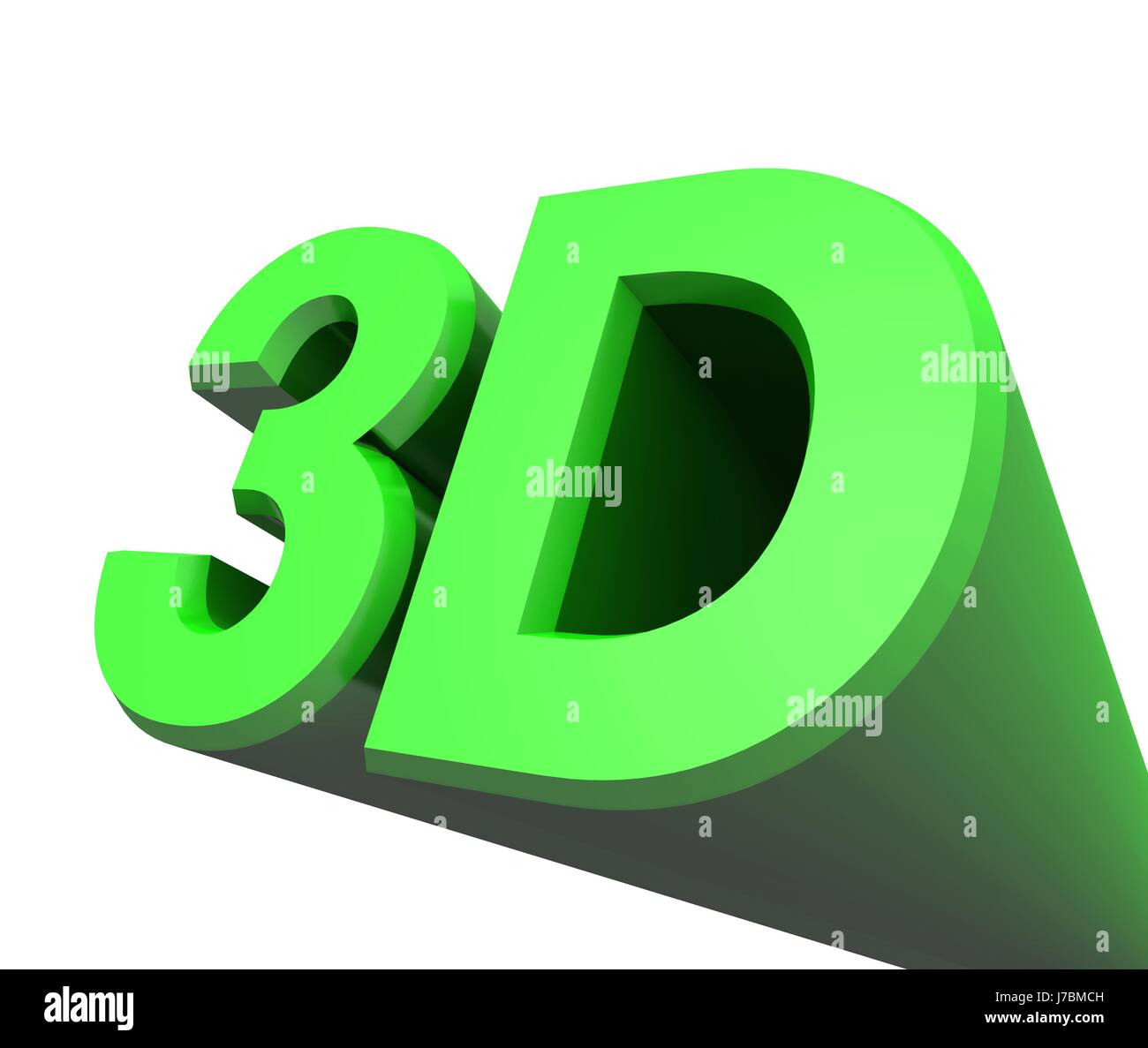 green letters three text cinema sign signal optional model design ...