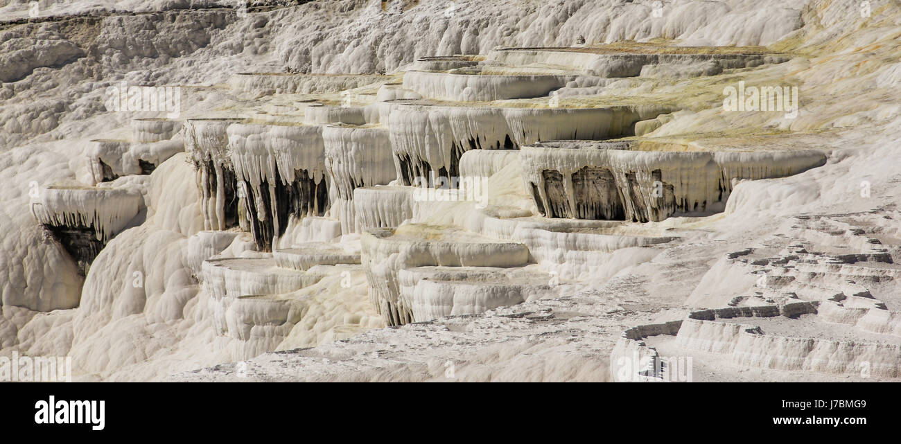 Hanging limestone walls at Pamukkale, Turkey Stock Photo - Alamy