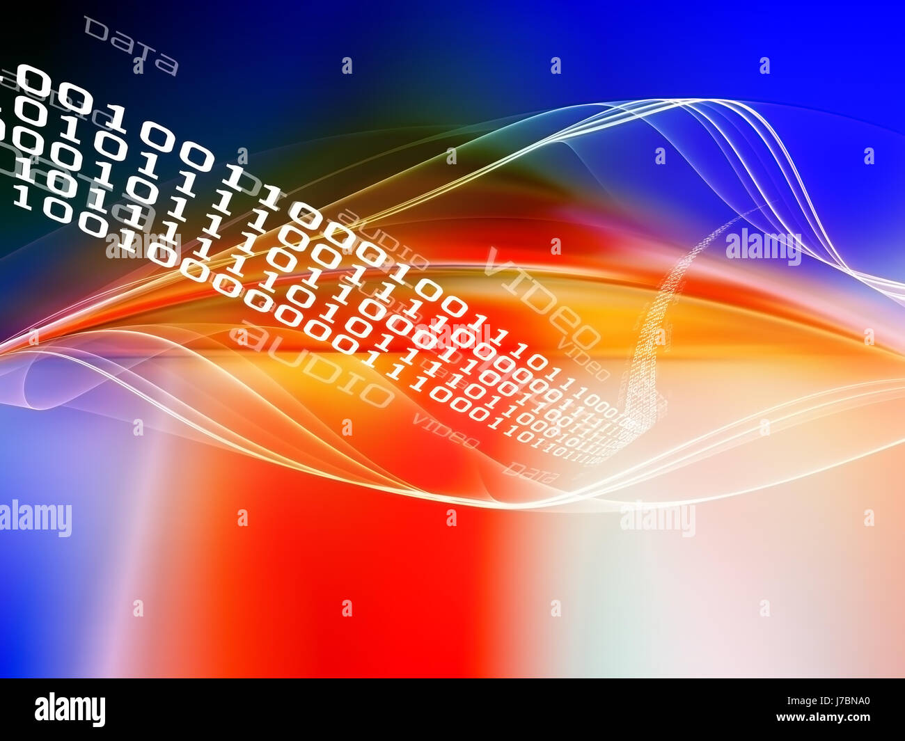 digital binary backdrop background numbers blue motion postponement ...