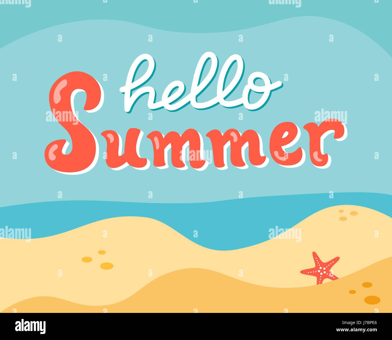 Summer lettering on the beach Stock Vector Image & Art - Alamy