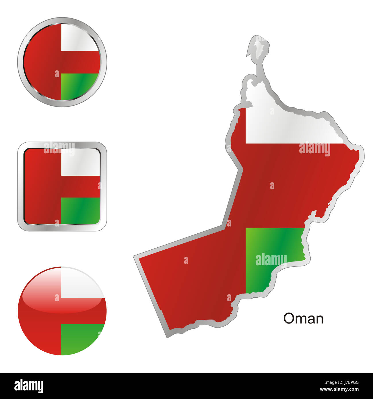 Oman flag map hi-res stock photography and images - Alamy