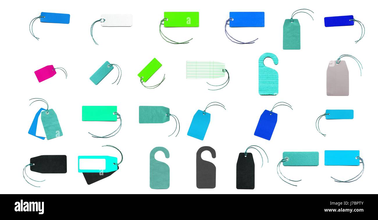 office object isolated stationery label backdrop background white blue ...