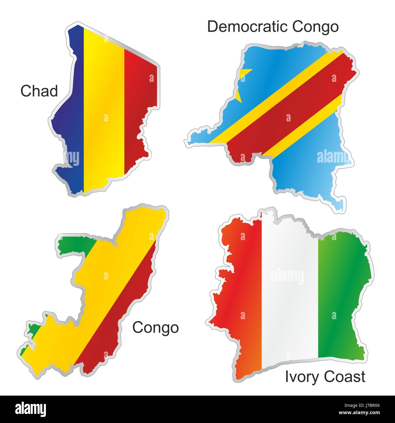 africa ivory flag coast congo democratic map atlas map of the world ...