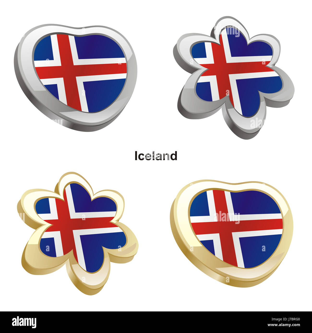 flower plant illustration flag iceland heart travel colour emblem ...