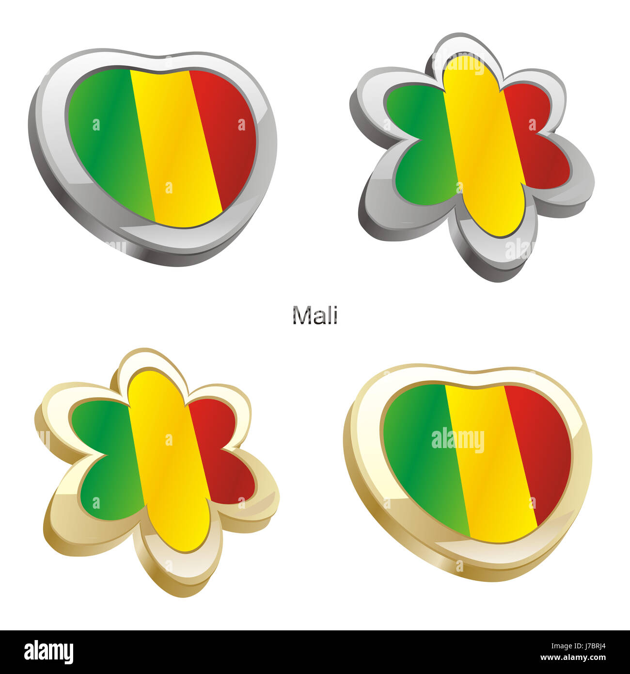 flower plant illustration flag mali heart travel colour emblem flower ...