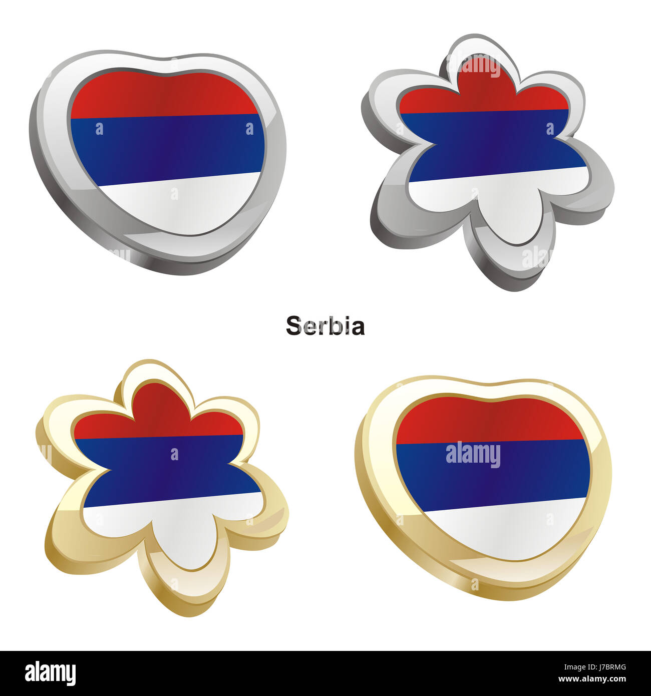 flower plant illustration flag heart serbia travel colour emblem flower ...
