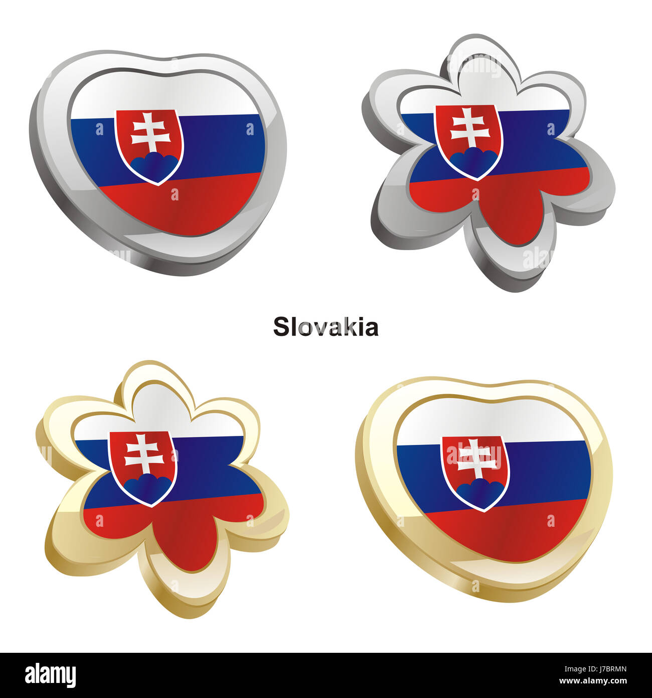 flower plant slovakia illustration flag heart travel colour emblem ...