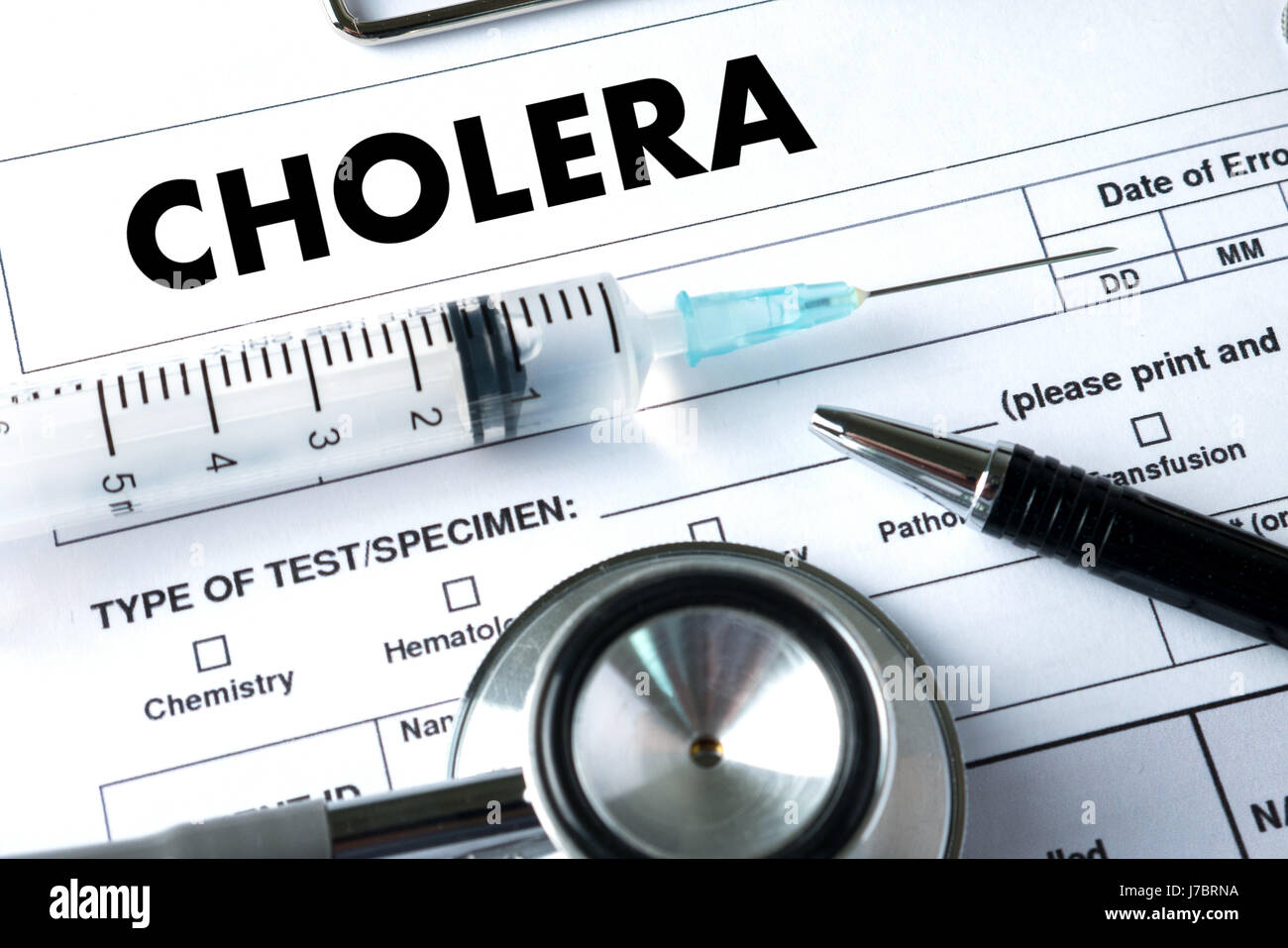 WARNING CHOLERA Medicine doctor working hard Stock Photo - Alamy