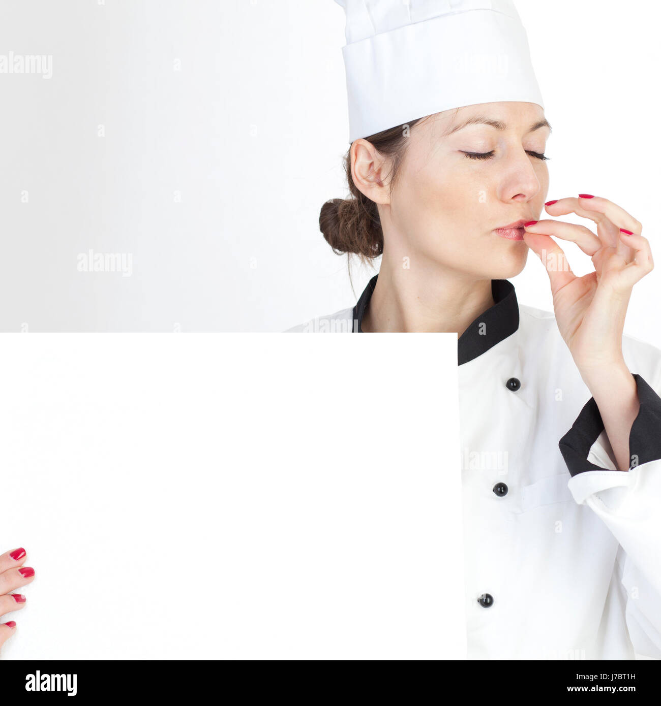 cook with white sheet is a receiver Stock Photo - Alamy