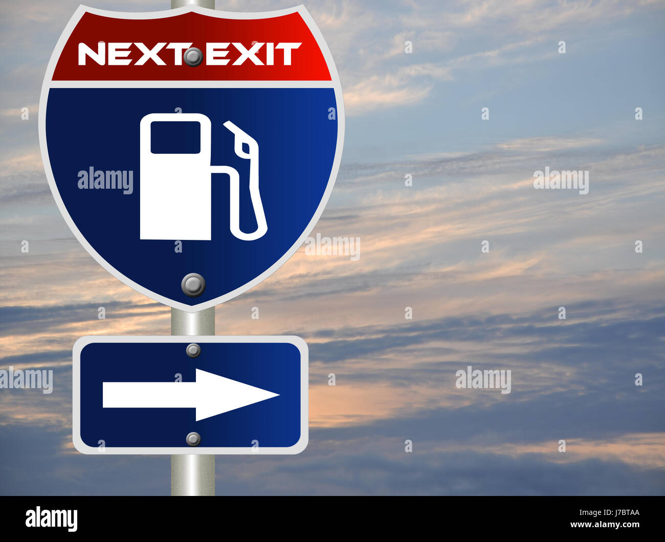 Next Exit Road Sign