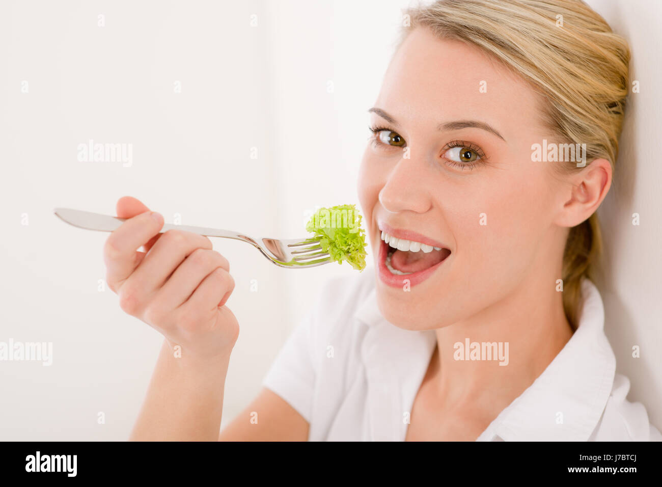 woman lifestyle vegetable possession holding lettuce young younger ...