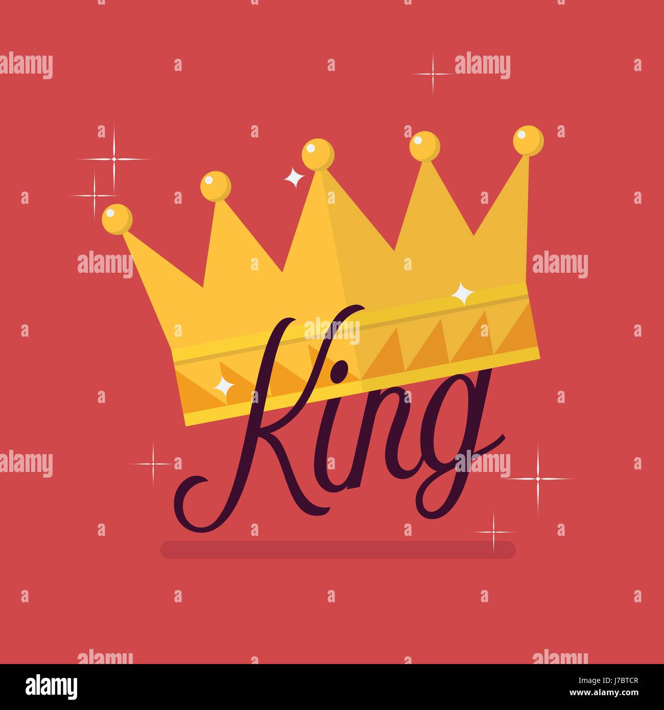 Crown with King typography. Vector illustration Stock Vector Image ...