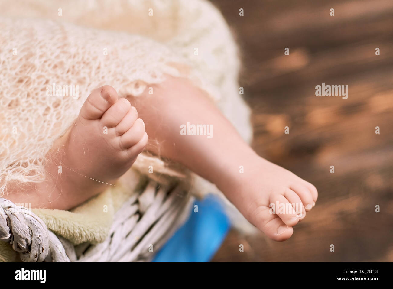Baby feet close up. Legs of an infant. First year of life Stock Photo ...