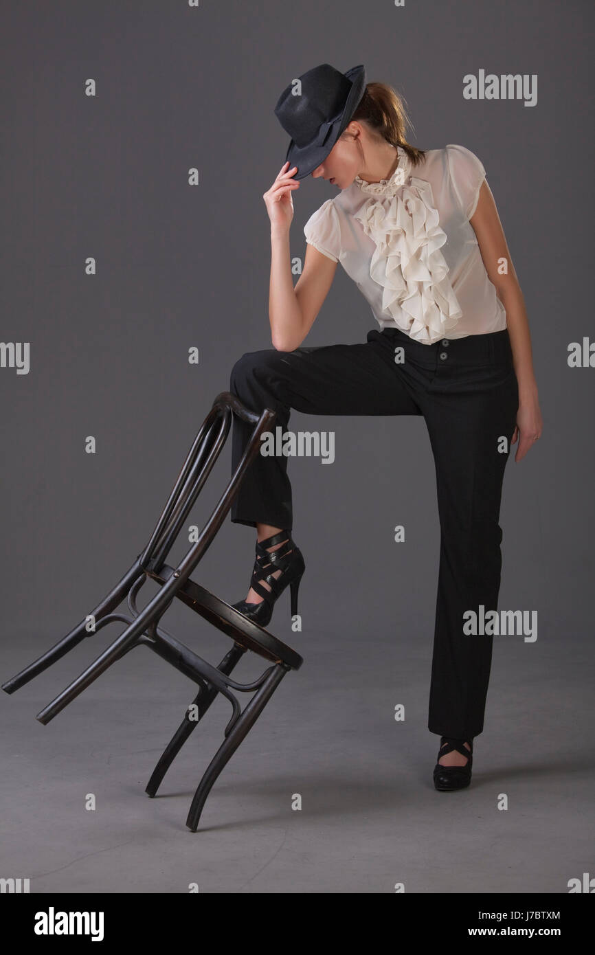 woman fashion female hat dancer dancing girl cabaret layer casual ...