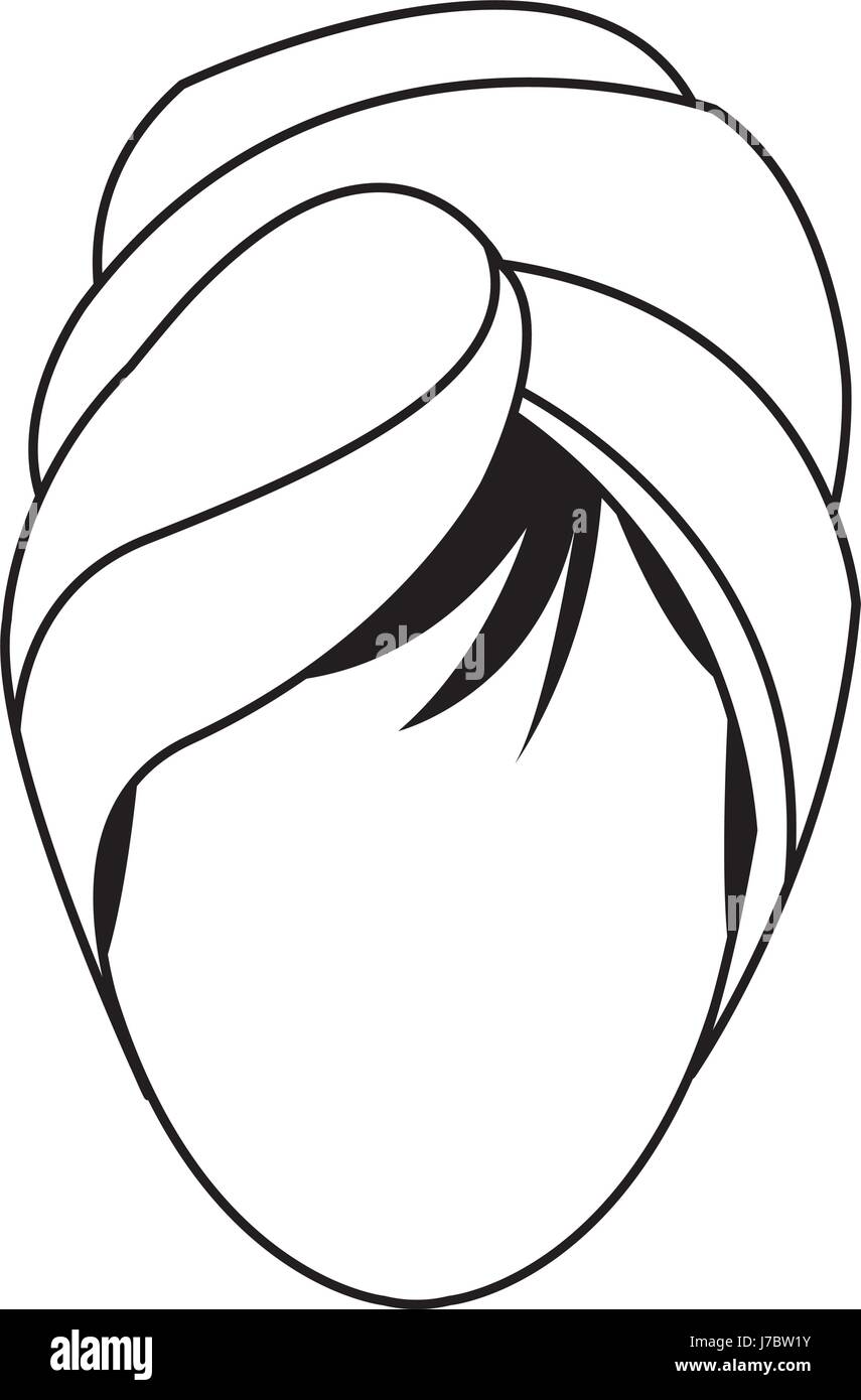Girl towel on head vector hi-res stock photography and images - Alamy