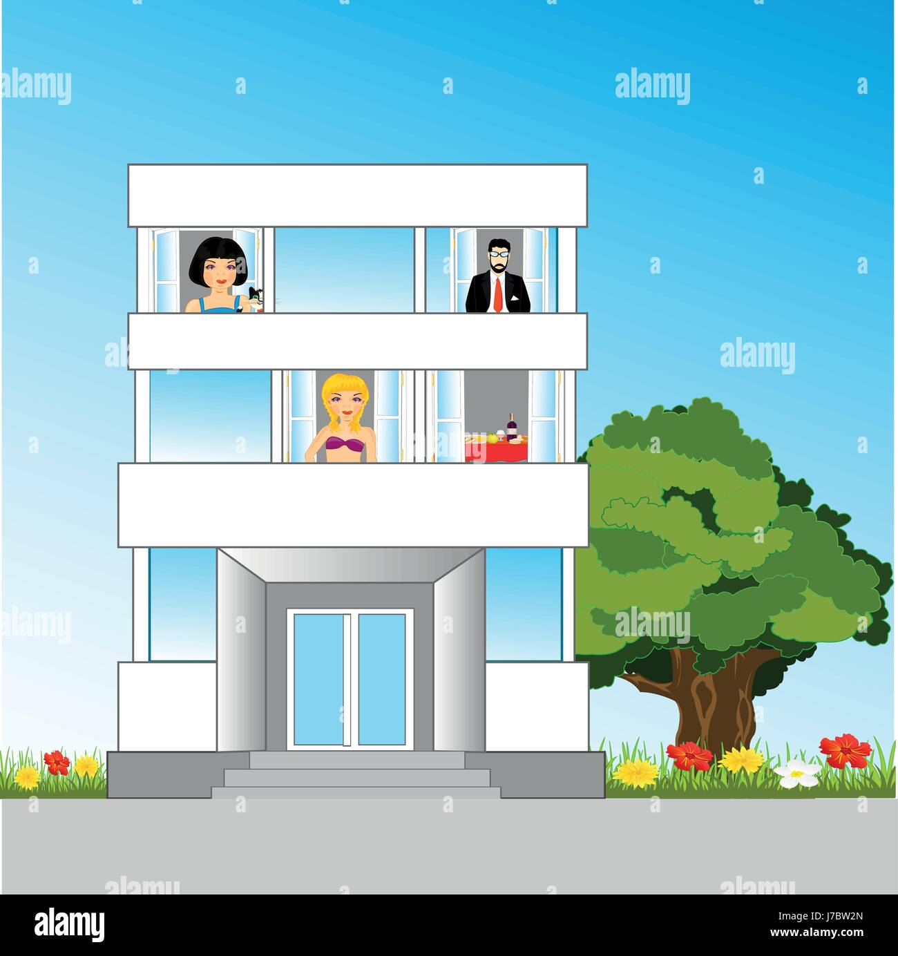 House and occupant Stock Vector Image & Art - Alamy