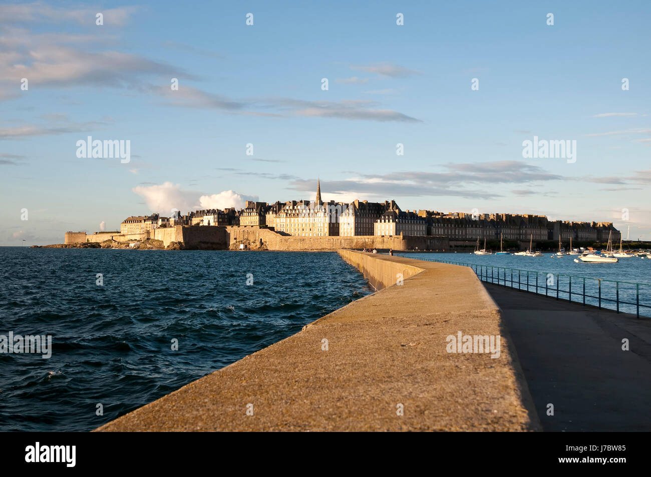 fortress brittany mole city town wall evening tendency france fortress ...