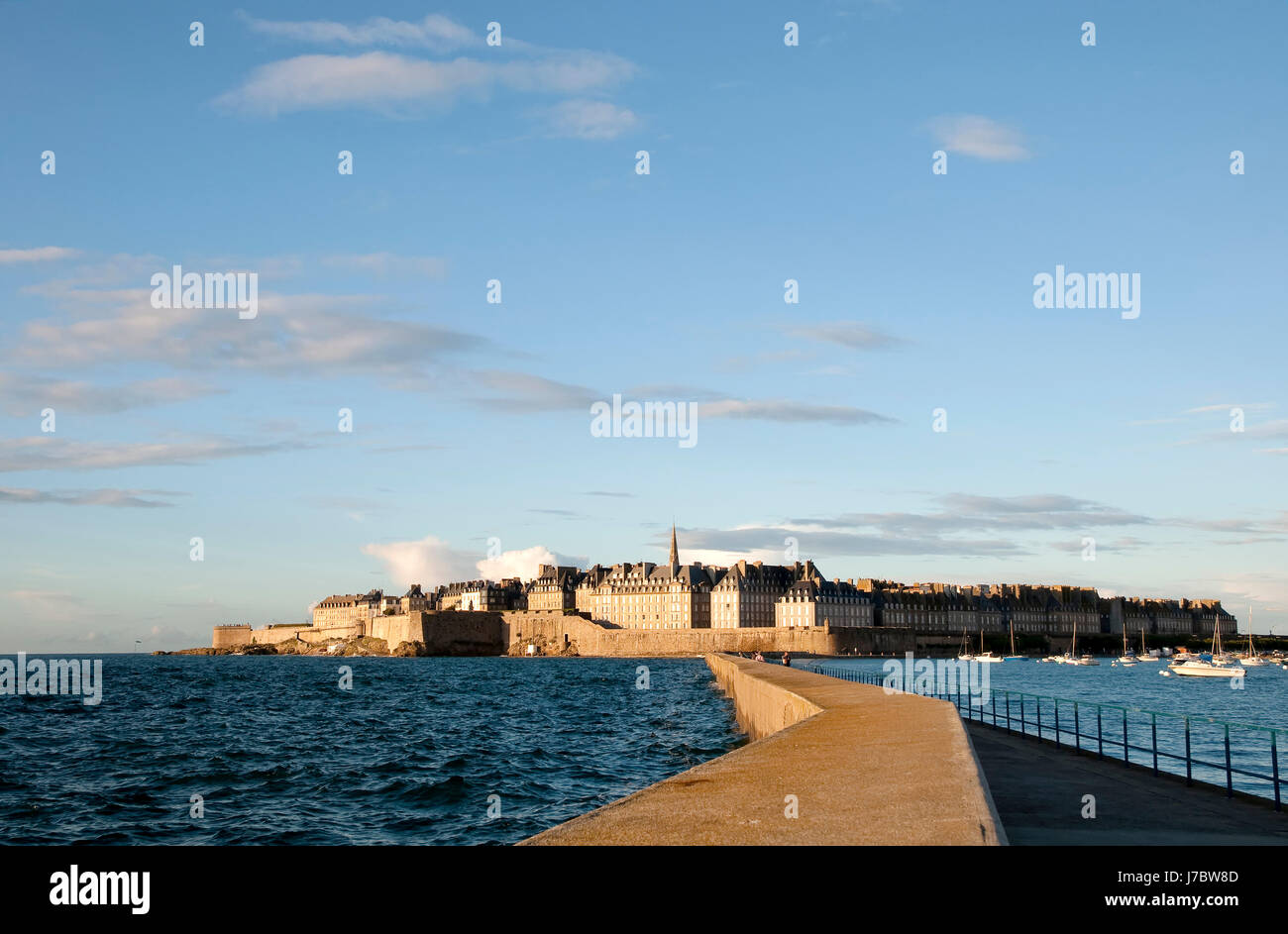 city town fortress high tide mole city town wall evening tendency ...