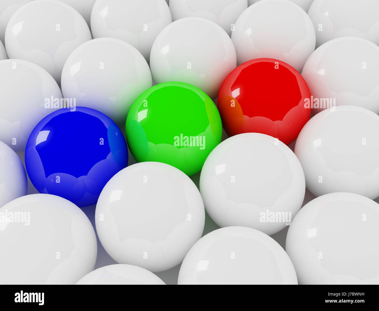 colour different rgb unique color sphere white ball colour illustration ...