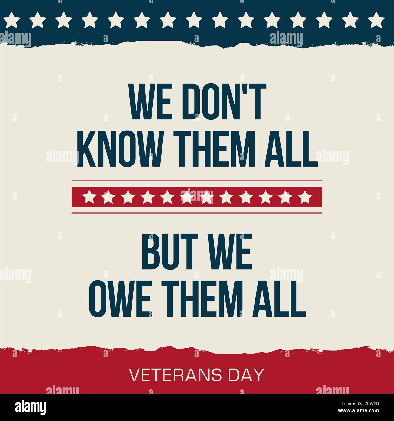 Vector quote We dont know them all. Veterans day poster Stock Vector ...