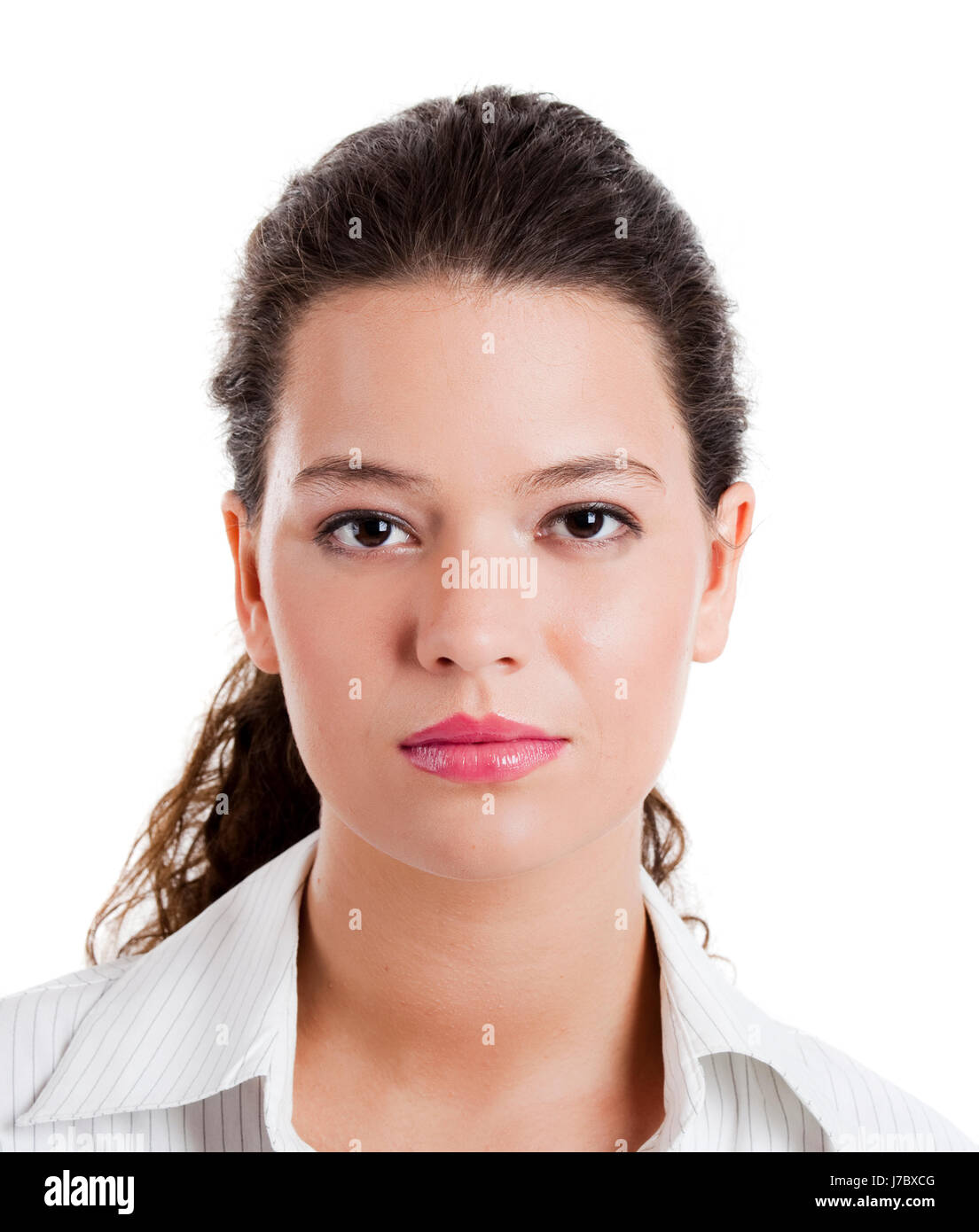 woman beautiful beauteously nice face portrait expression annoyed young ...