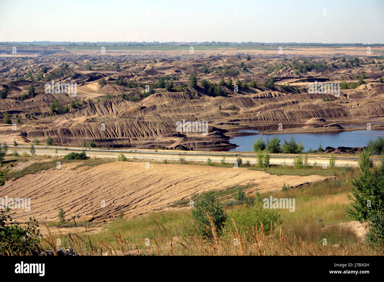 old opencast mine near leipzig is flooded Stock Photo - Alamy