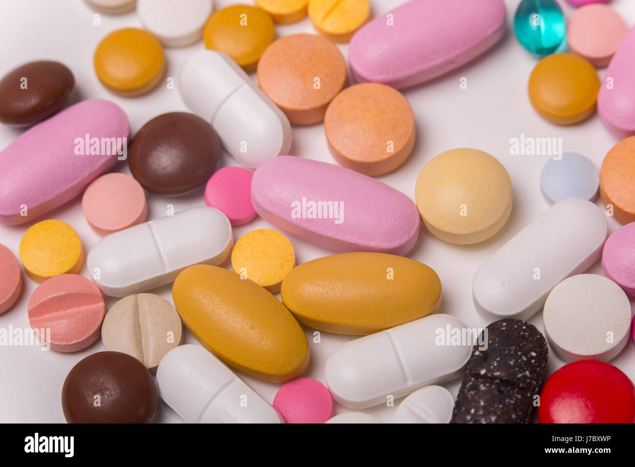 different Tablets pills capsule heap mix therapy drugs Stock Photo - Alamy