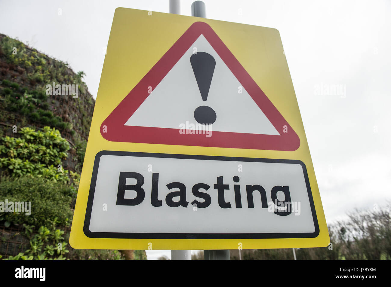 Sign warning blasting hi-res stock photography and images - Alamy