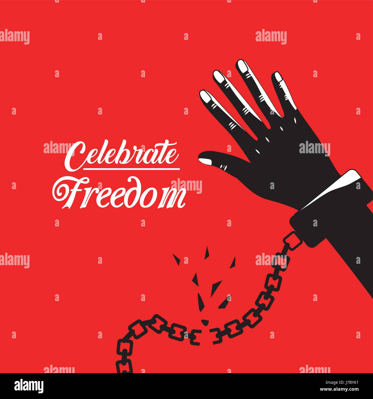 hand with chain to celebrate freedom juneteenth Stock Vector Image & Art - Alamy