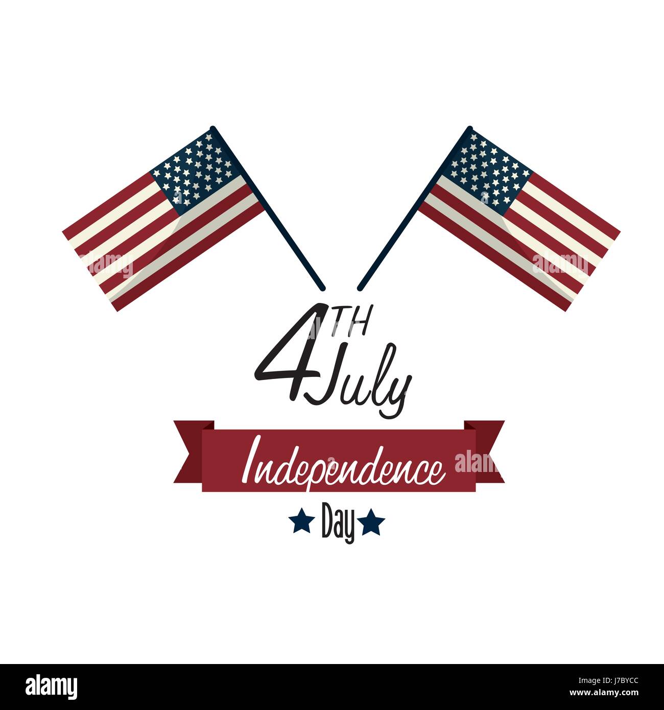 independence day with flags and ribbon design Stock Vector Image & Art ...