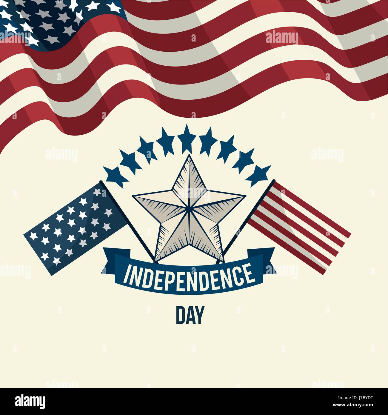 independence day with flags and ribbon design Stock Vector Image & Art ...