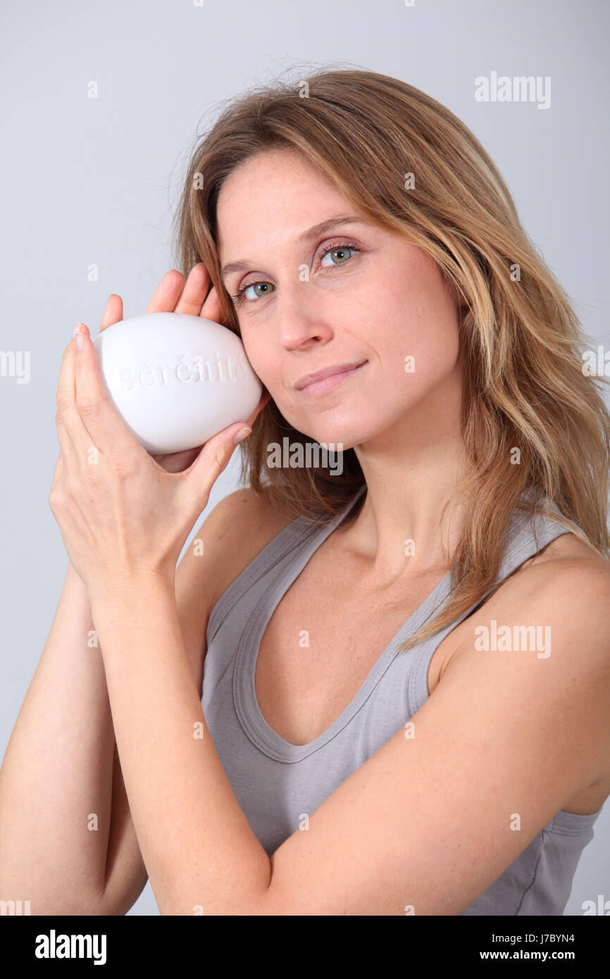 woman object model design project concept plan draft relaxation closeup ...