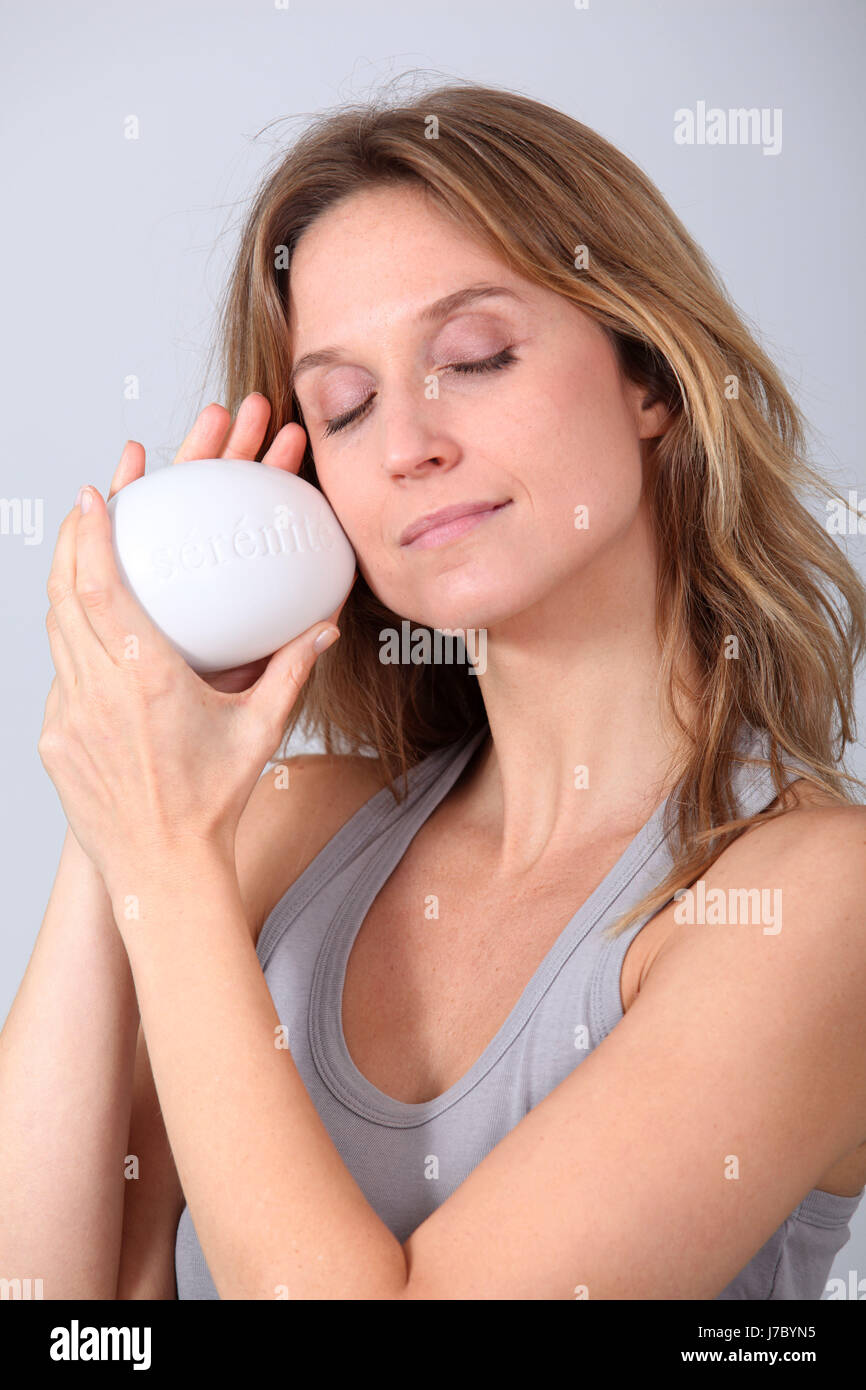 woman object model design project concept plan draft relaxation closeup ...