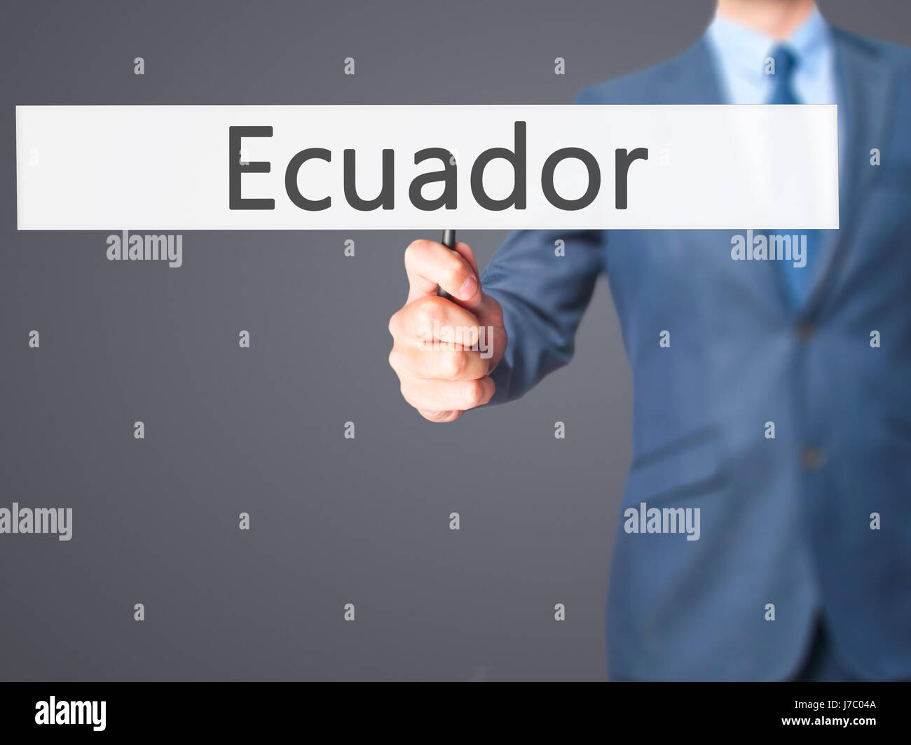 Ecuador - Businessman hand holding sign. Business, technology, internet ...