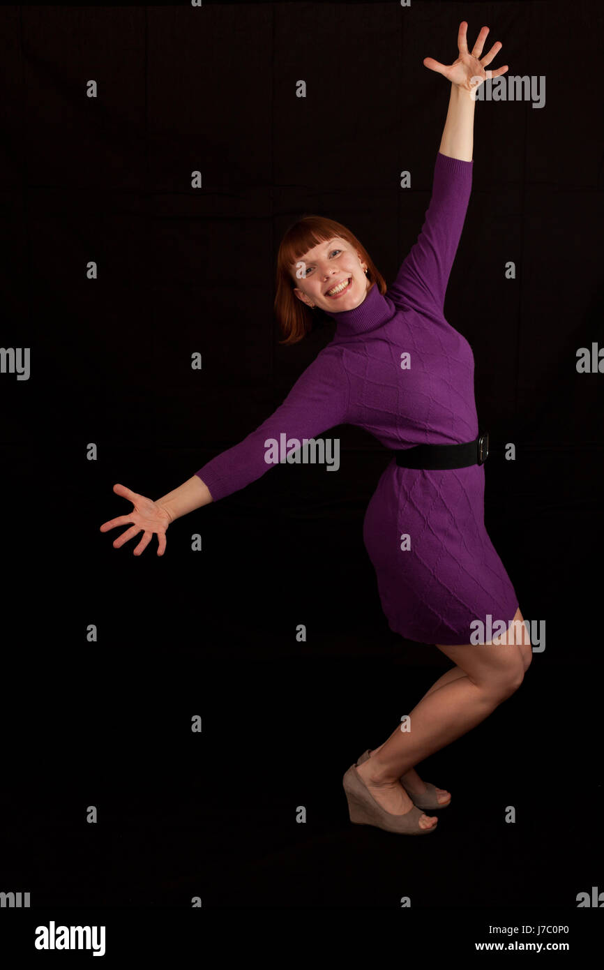 woman indicate show demonstrate big large enormous extreme powerful ...