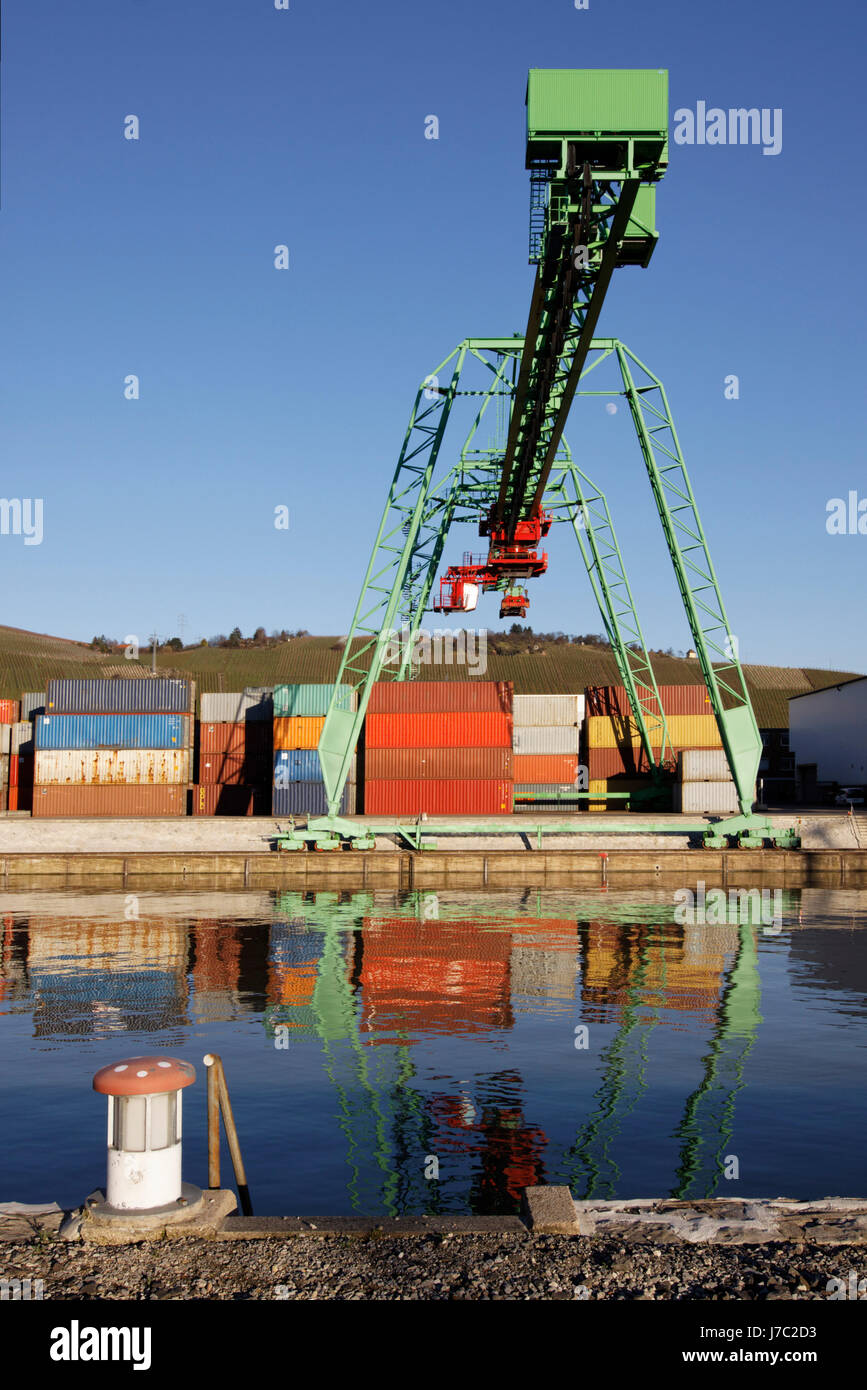 stuttgart port am neckar Stock Photo - Alamy