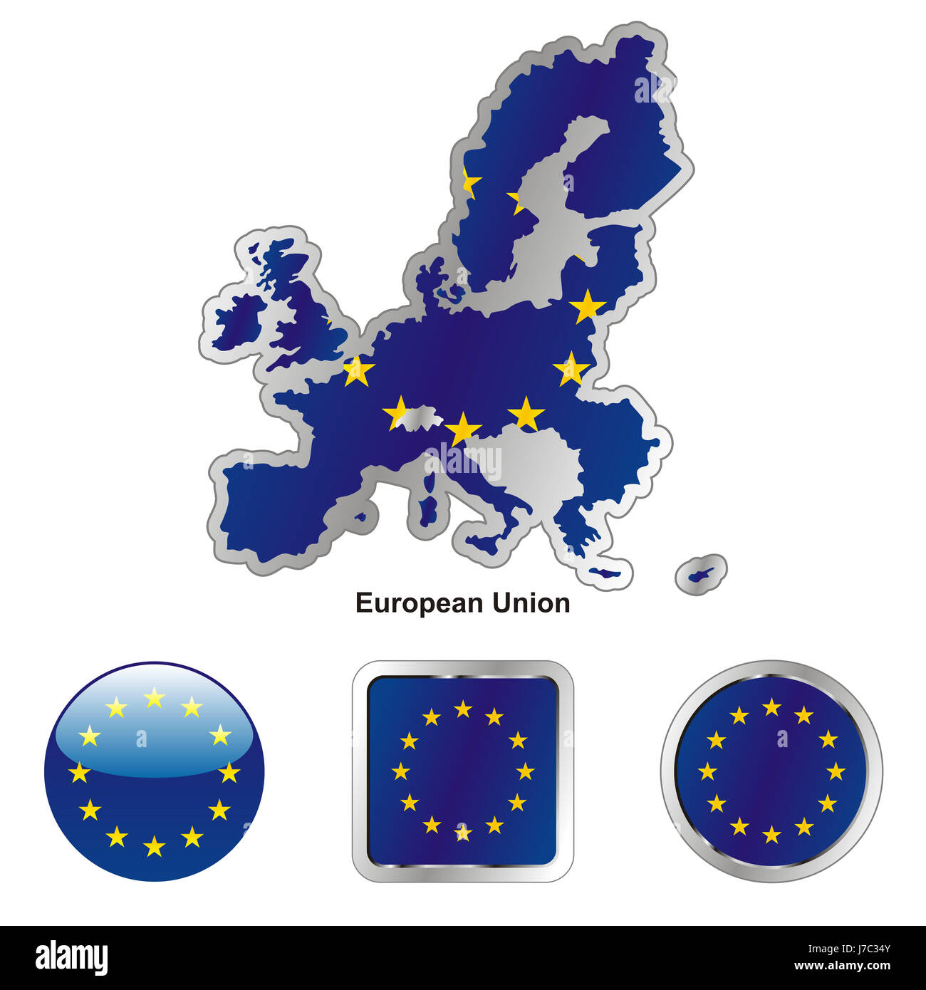 europe illustration flag button travel colour emblem europe ...