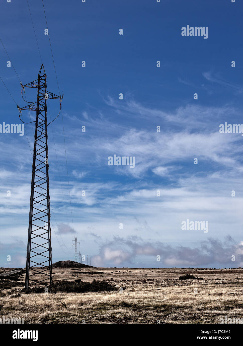 width level madeira high plateau power lines hight height altitude ...