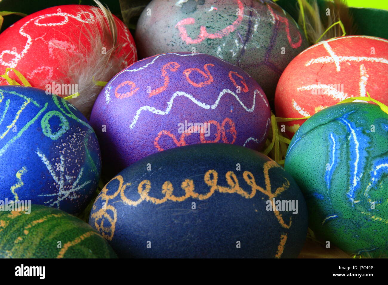 colorful easter eggs Stock Photo - Alamy