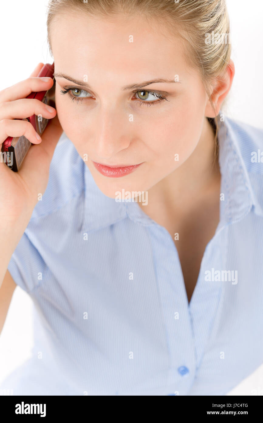 telephone phone call successful succesful portrait businesswoman career ...