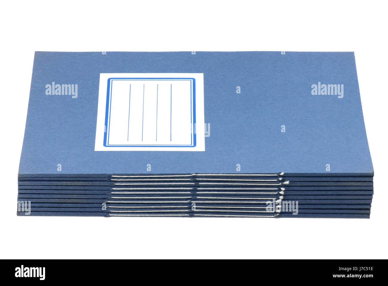 old exercise books isolated on white background Stock Photo - Alamy