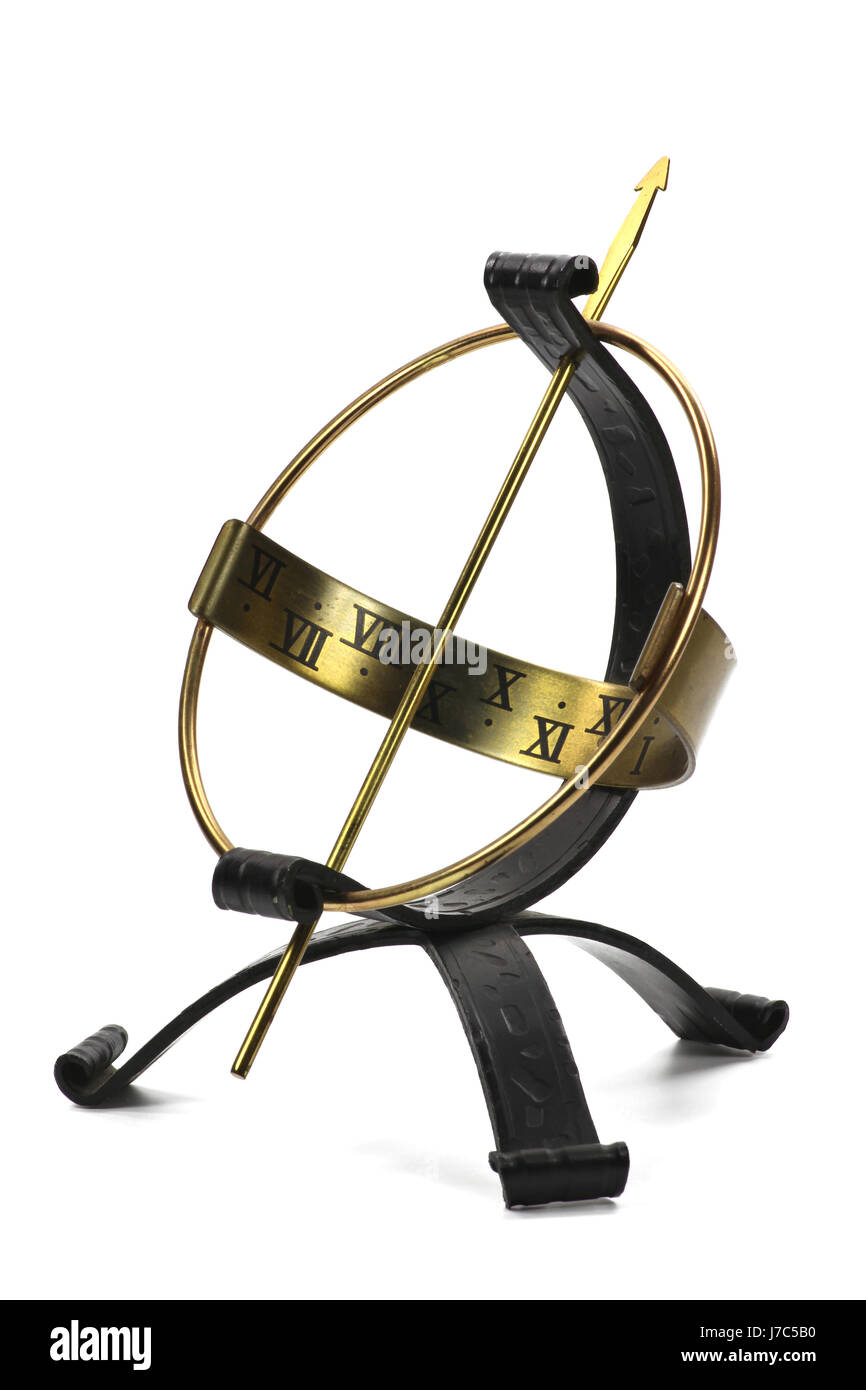 sundial isolated on white background Stock Photo - Alamy