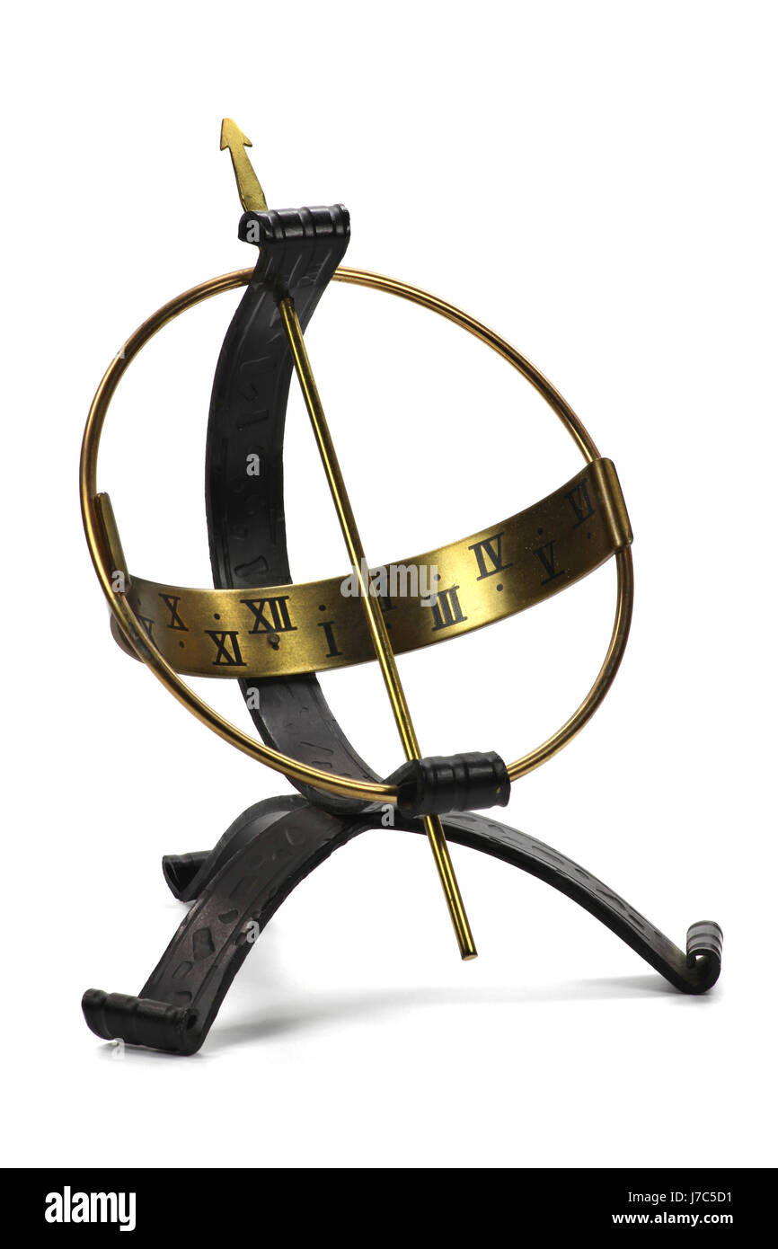 sundial isolated on white background Stock Photo - Alamy