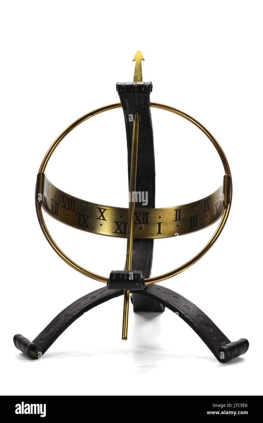 sundial isolated on white background Stock Photo - Alamy