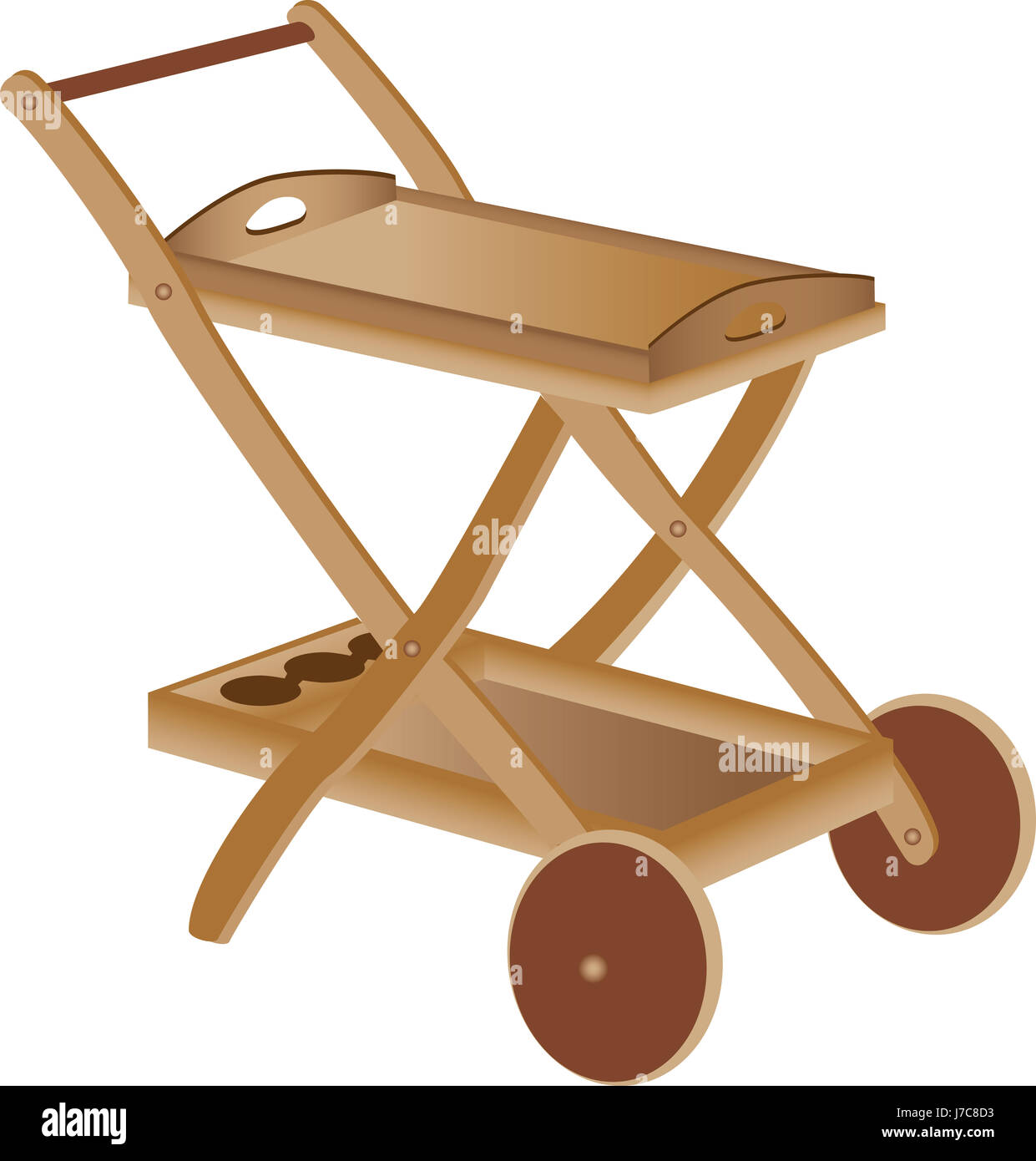 wheels toy trolley cart childhood hand single isolated closeup wood ...