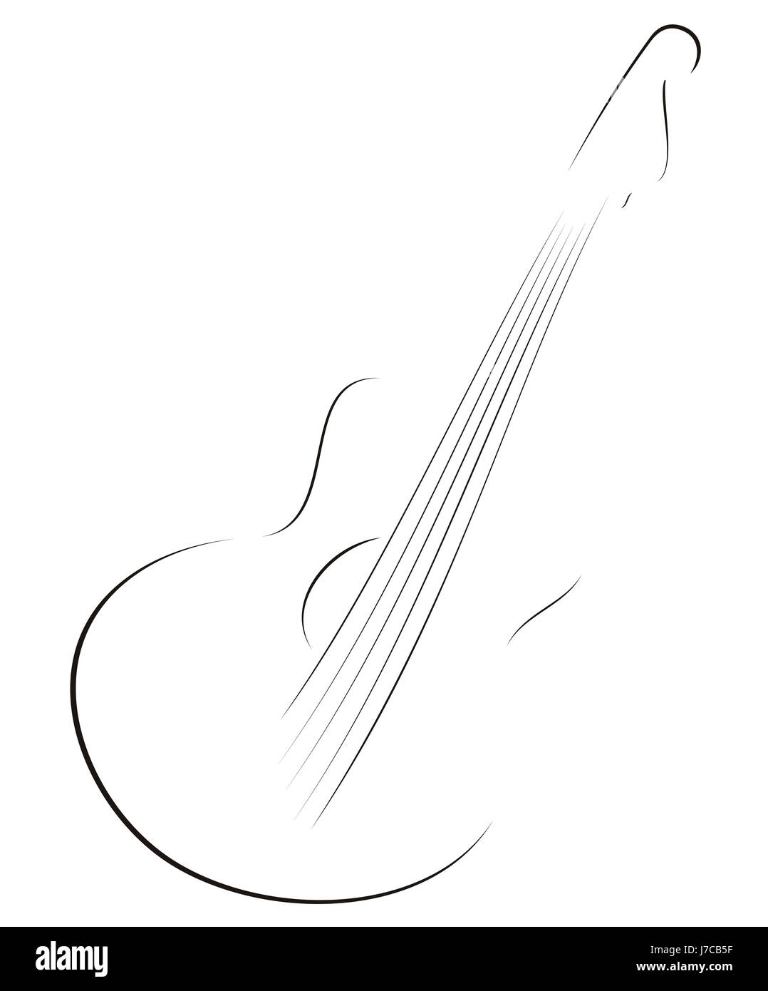 music musical illustration guitar strings sketch photo picture image ...